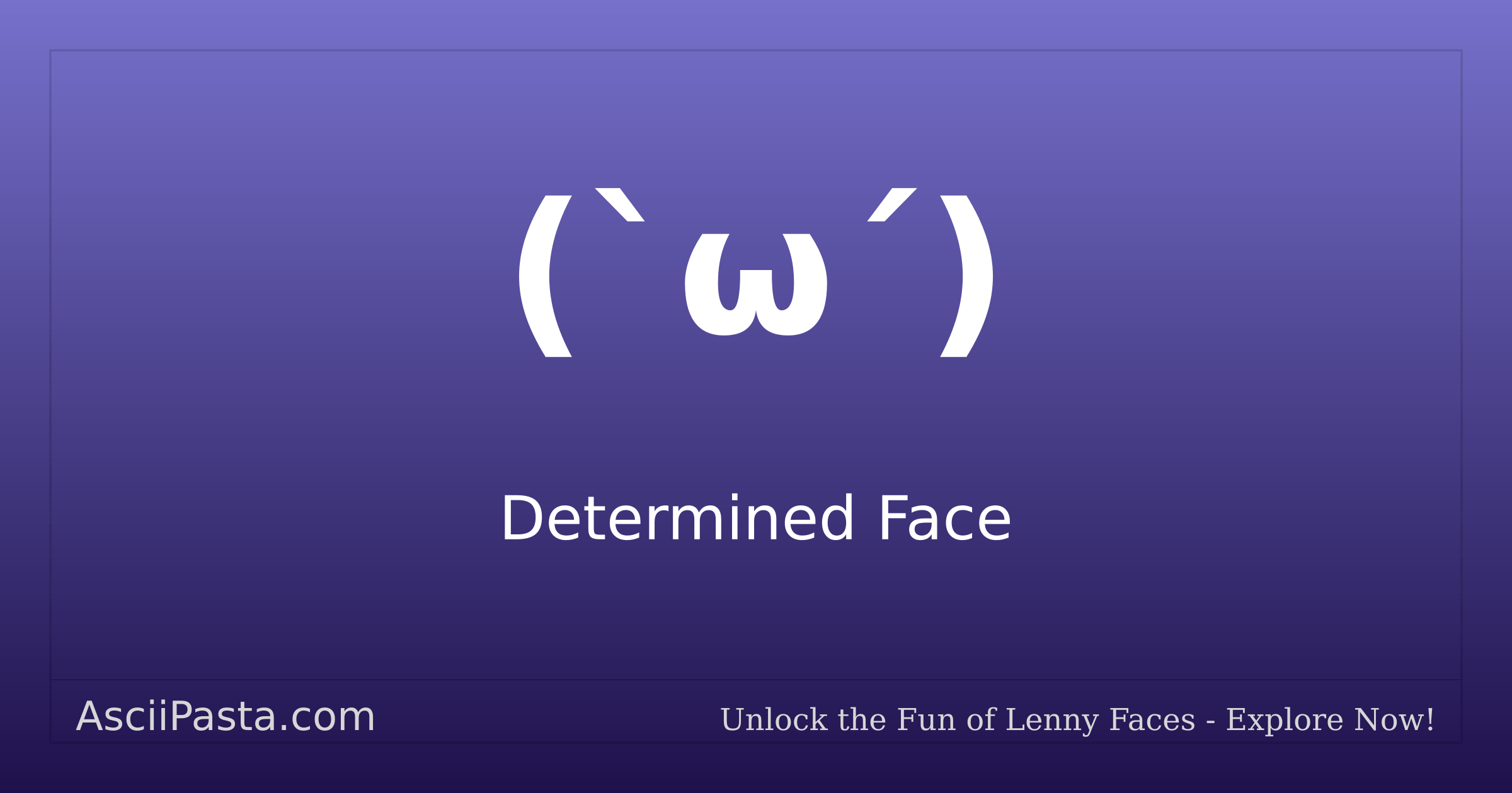 Ascii Pasta | Determined Face Text Face (`ω´) | Copy Dogs Emoticon