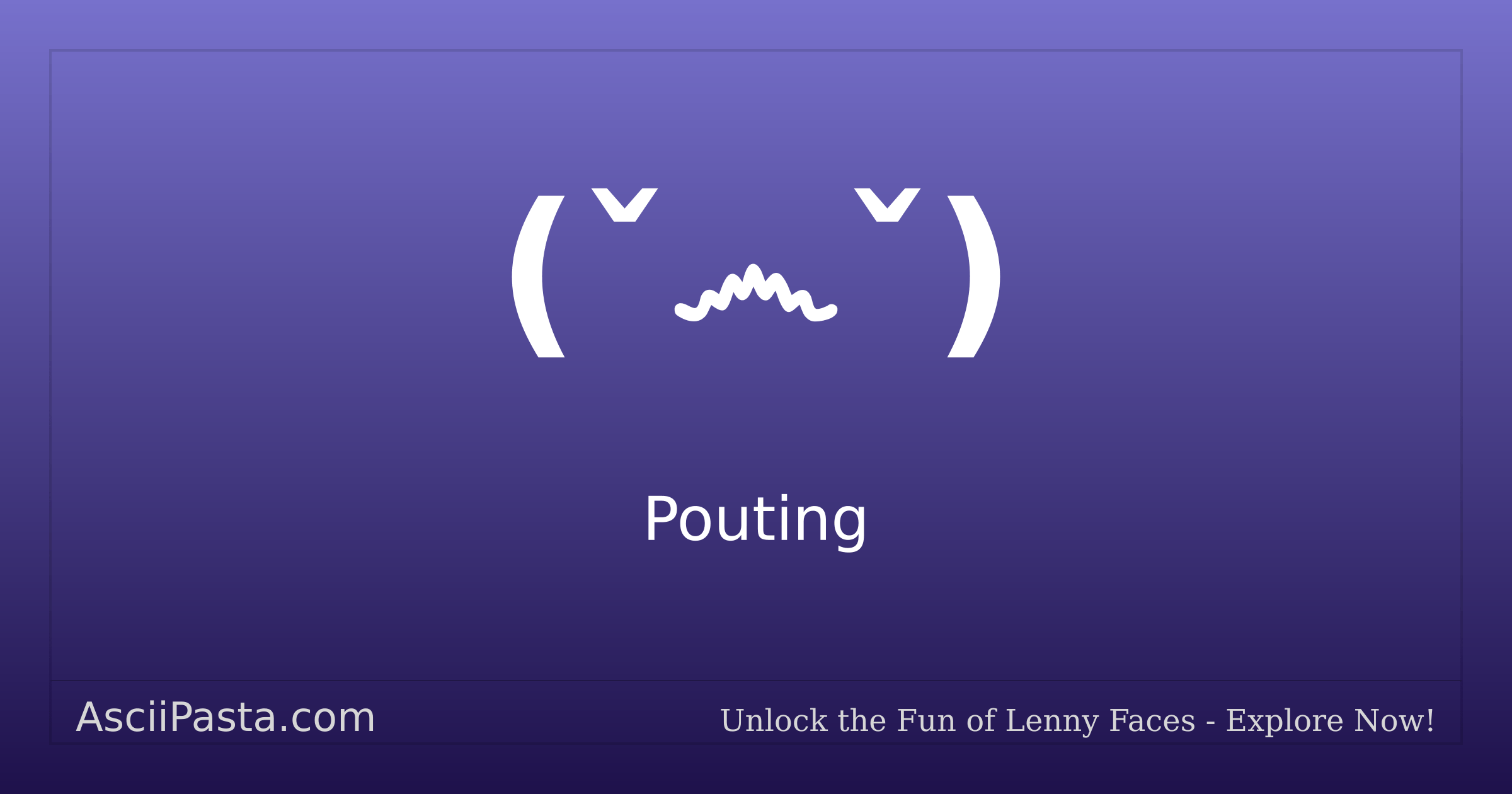 Ascii Pasta | Pouting Text Face (ˇ෴ˇ) | Copy Annoyed Emoticon