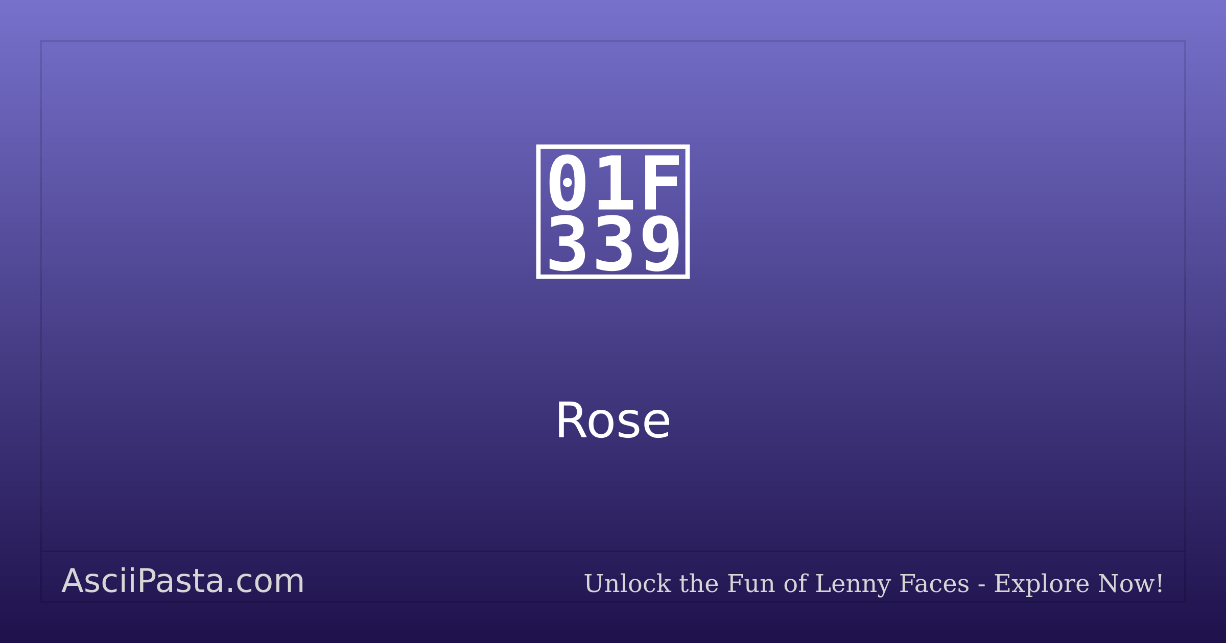 Ascii Pasta | Rose Text Face 🌹 | Copy Flowers Emoticon