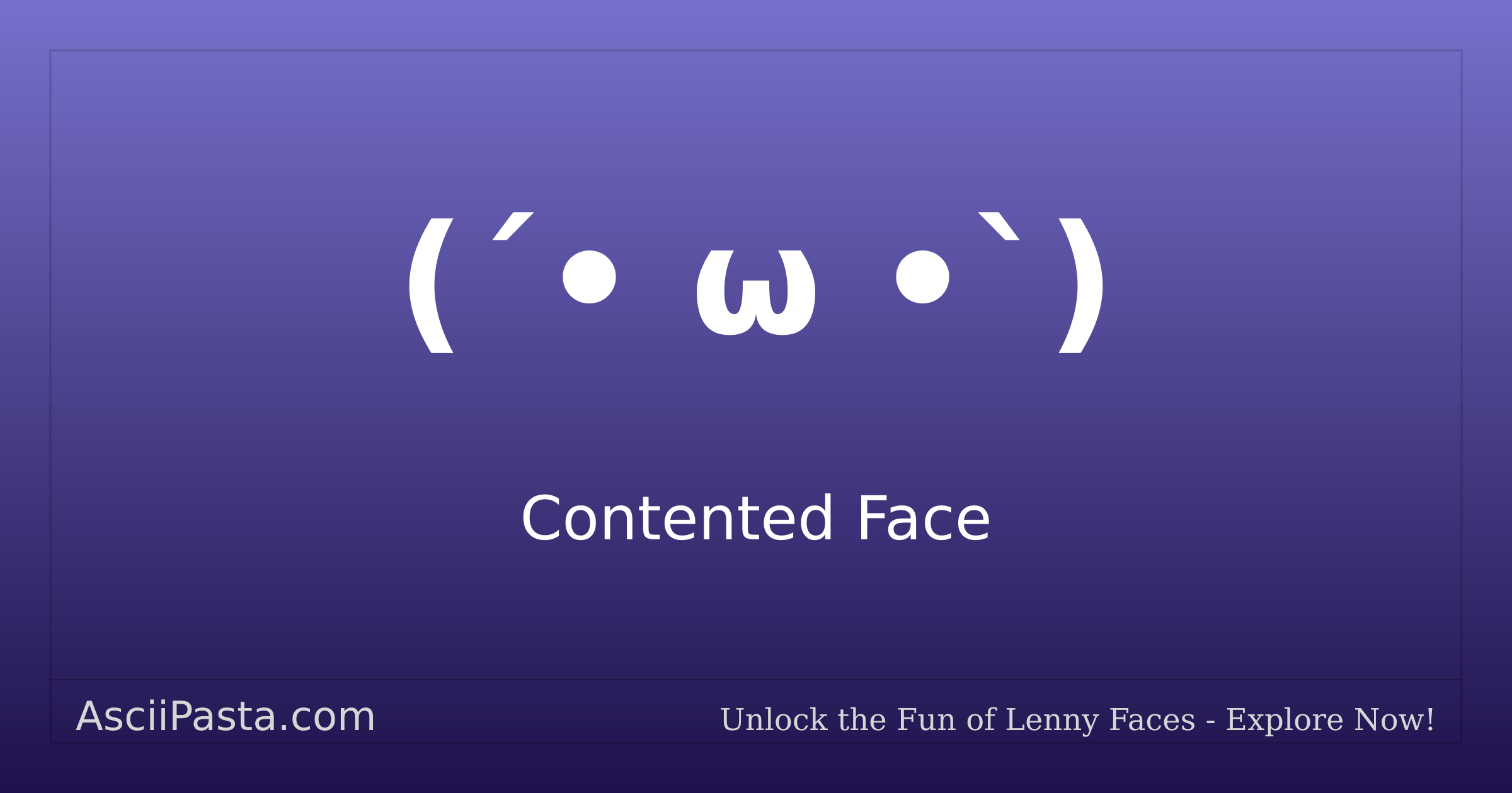 Ascii Pasta | Contented Face Text Face (´• ω •`) | Copy Happy Emoticon