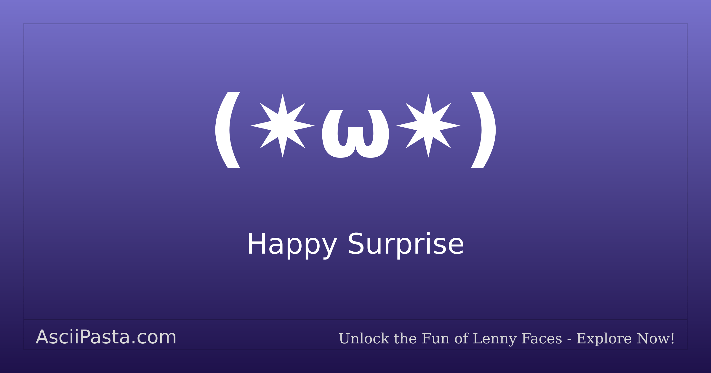 Ascii Pasta | Happy Surprise Text Face ( ω ) | Copy Laughing Emoticon