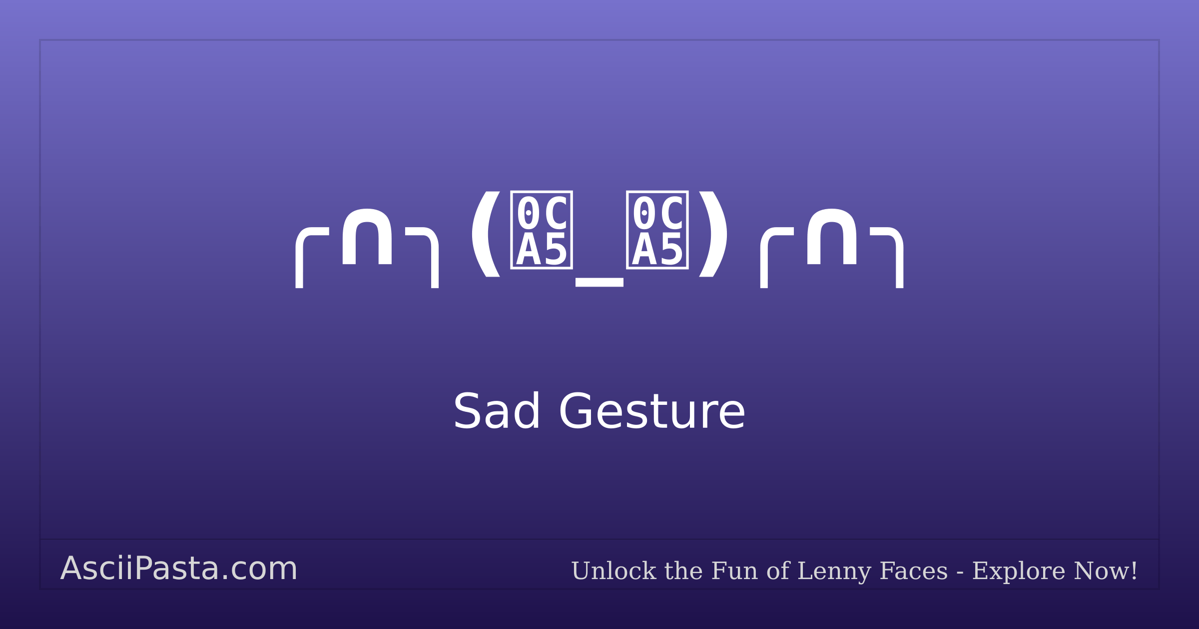 Ascii Pasta | Sad Gesture Text Face ╭∩╮(ಥ_ಥ)╭∩╮ | Copy Middle Finger ...