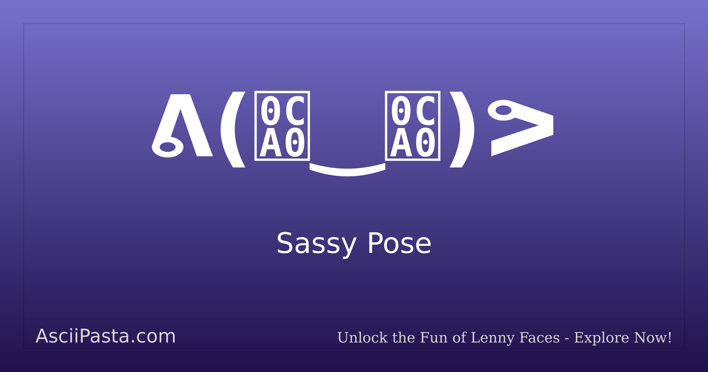 Ascii Pasta | Sassy Pose Text Face ᕕ(ಠ‿ಠ)ᕗ | Copy Running Emoticon
