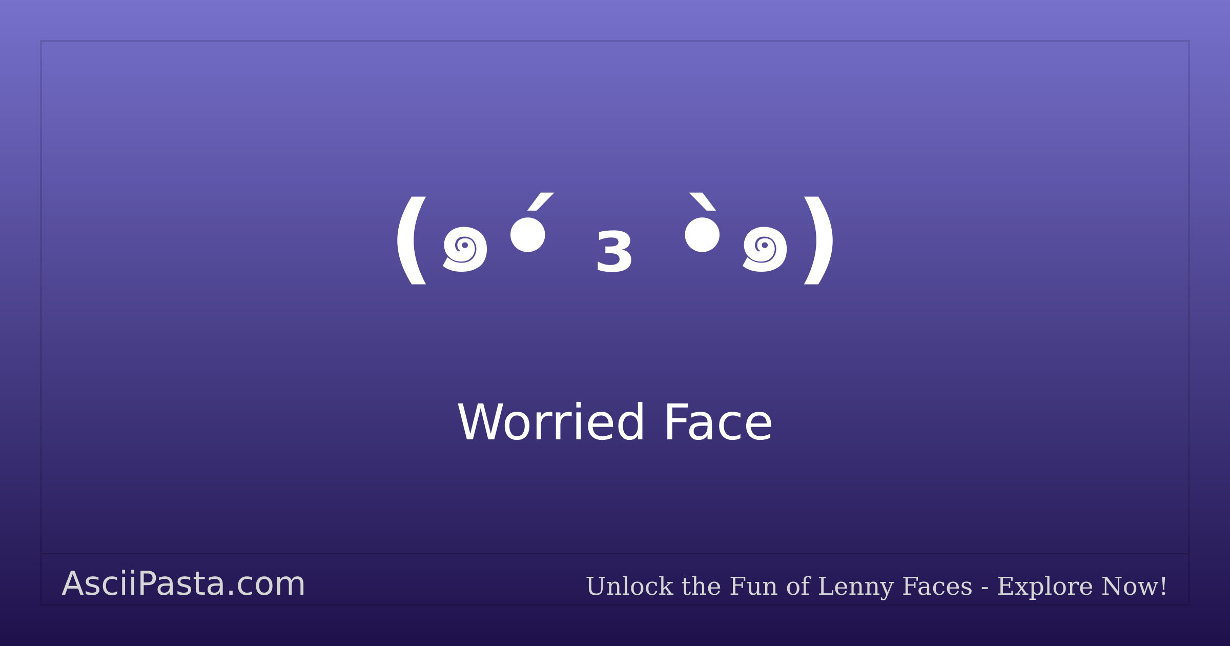 Ascii Pasta | Worried Face Text Face (๑•́ ₃ •̀๑) | Copy Scared Emoticon