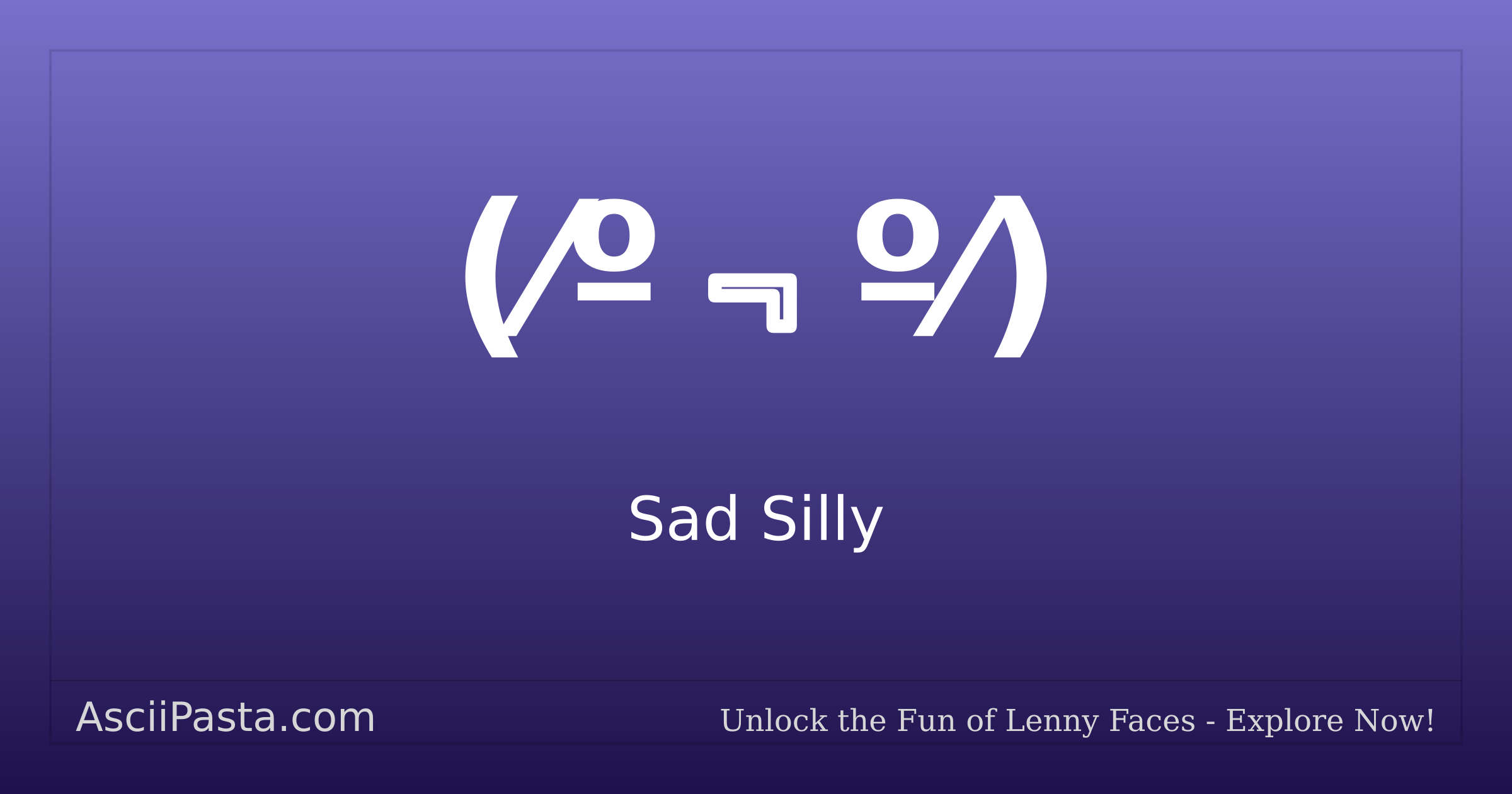 Ascii Pasta | Sad Silly Text Face (⁄º﹃º⁄) | Copy Silly Emoticon