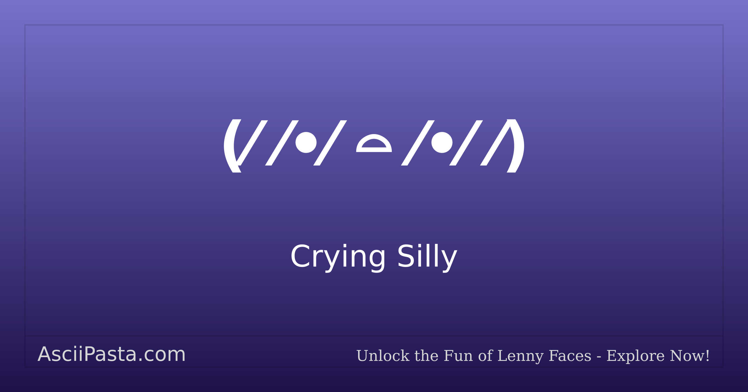 Ascii Pasta | Crying Silly Text Face (⁄ ⁄•⁄ ⌓ ⁄•⁄ ⁄) | Copy Silly Emoticon