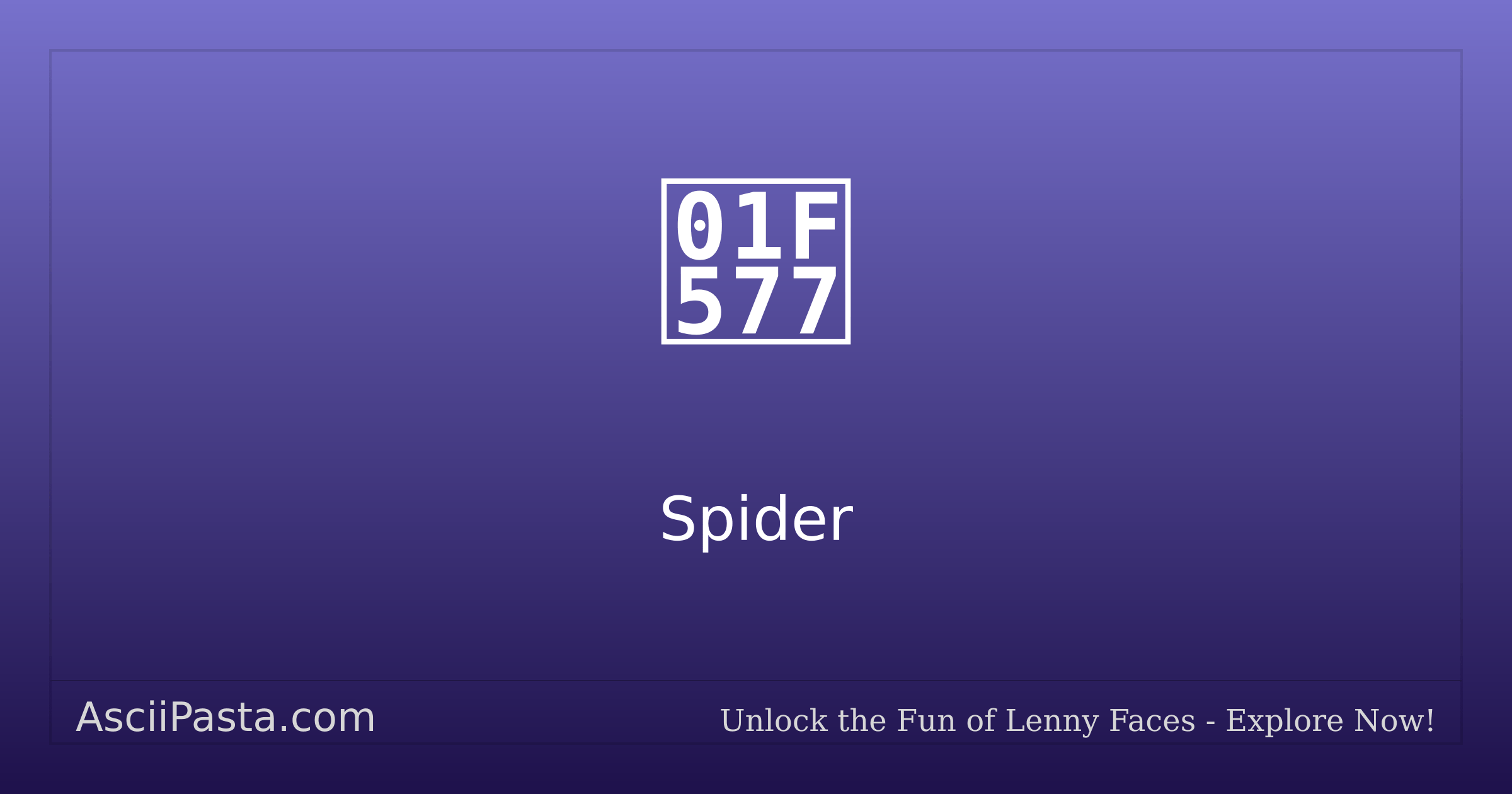 Ascii Pasta | Spider Text Face 🕷️ | Copy Spiders Emoticon