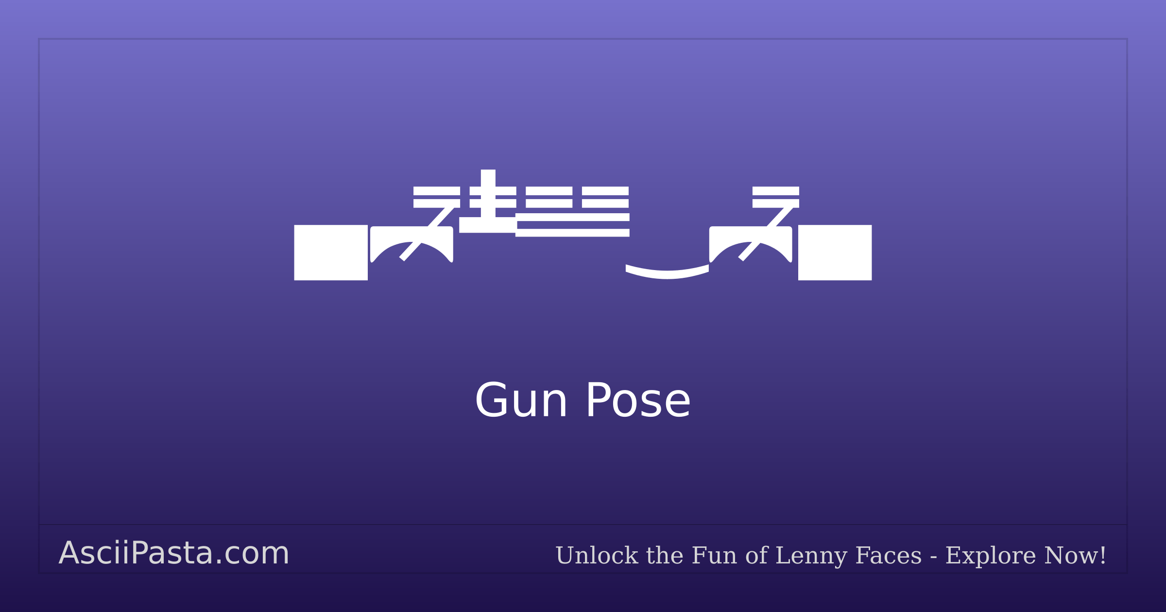 Ascii Pasta | Gun Pose Text Face ︻̷̿┻̿═̿═̿‿︻̷̿ | Copy Sunglasses Emoticon