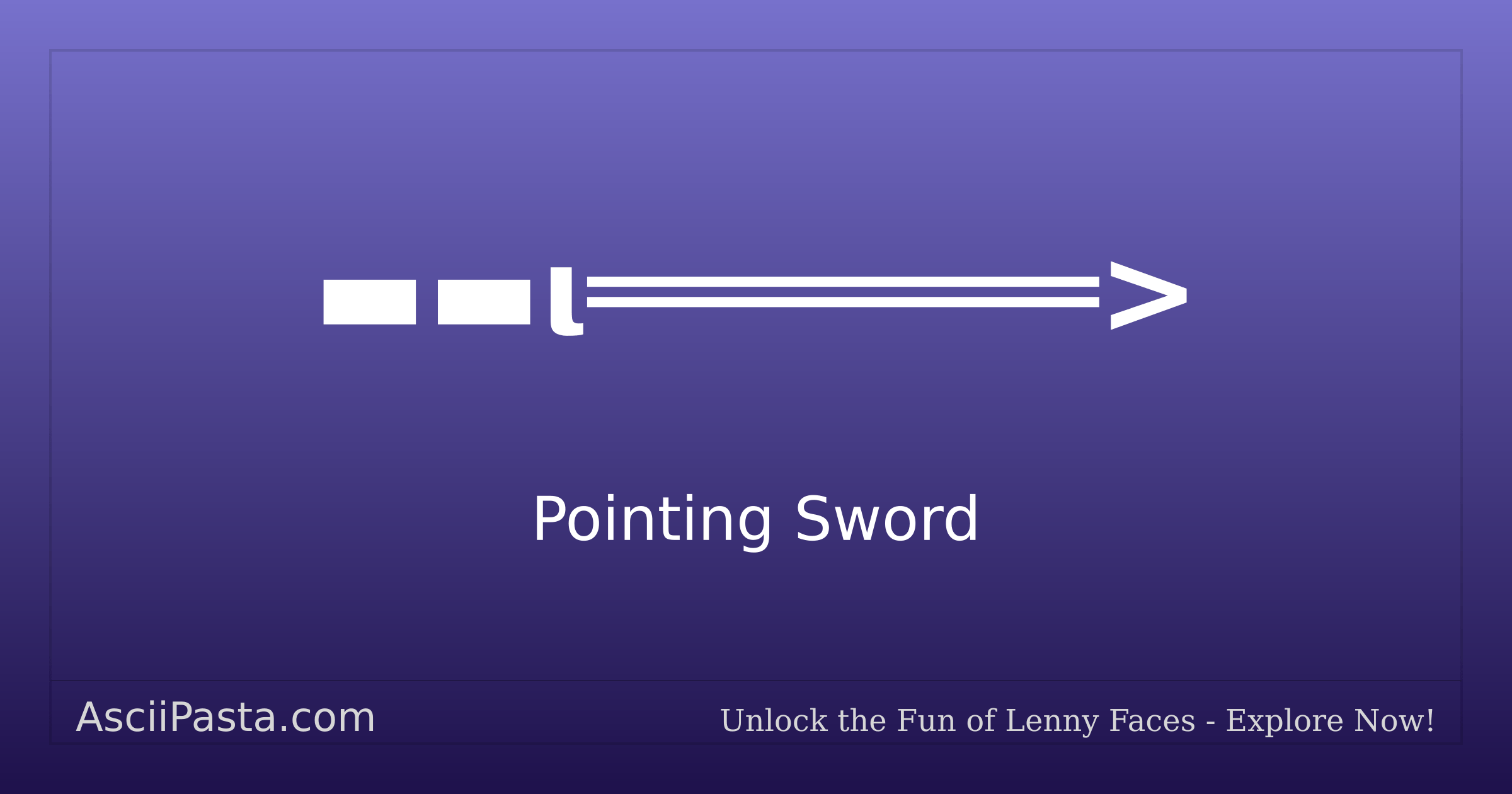 Ascii Pasta | Pointing Sword Text Face ι═══════> | Copy Swords Emoticon
