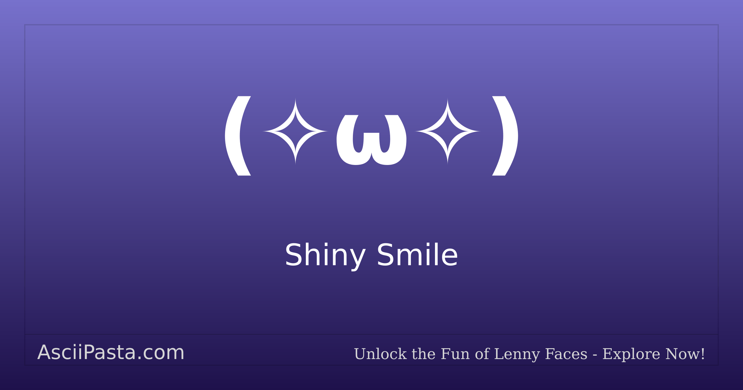 Ascii Pasta | Shiny Smile Text Face ( ω ) | Copy Uwu Emoticon