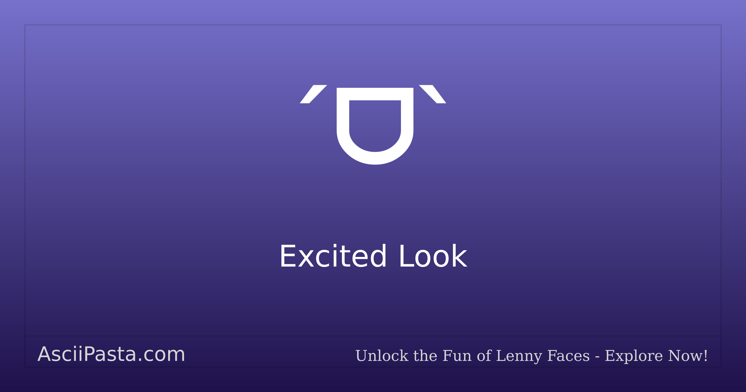 Ascii Pasta | Excited Look Text Face ˊᗜˋ | Copy Uwu Emoticon