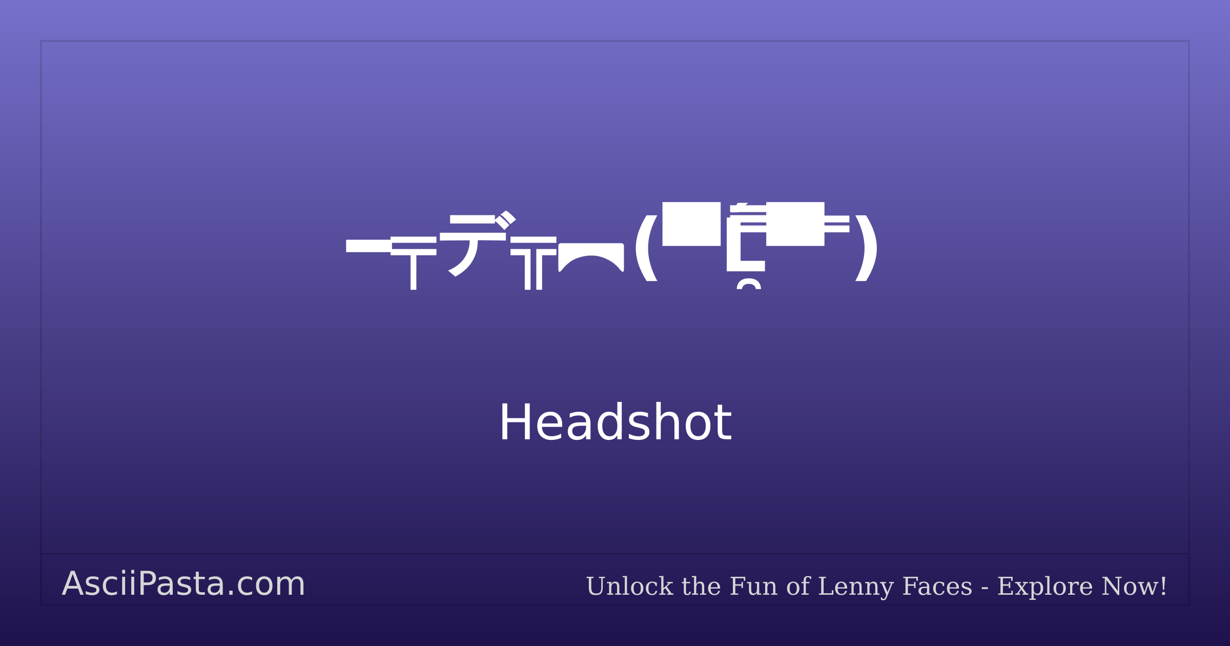 Ascii Pasta | Headshot Text Face ━╤デ╦︻( ̿̿Ĺ̯̿̿ ̿ ̿) | Copy Weapons Emoticon