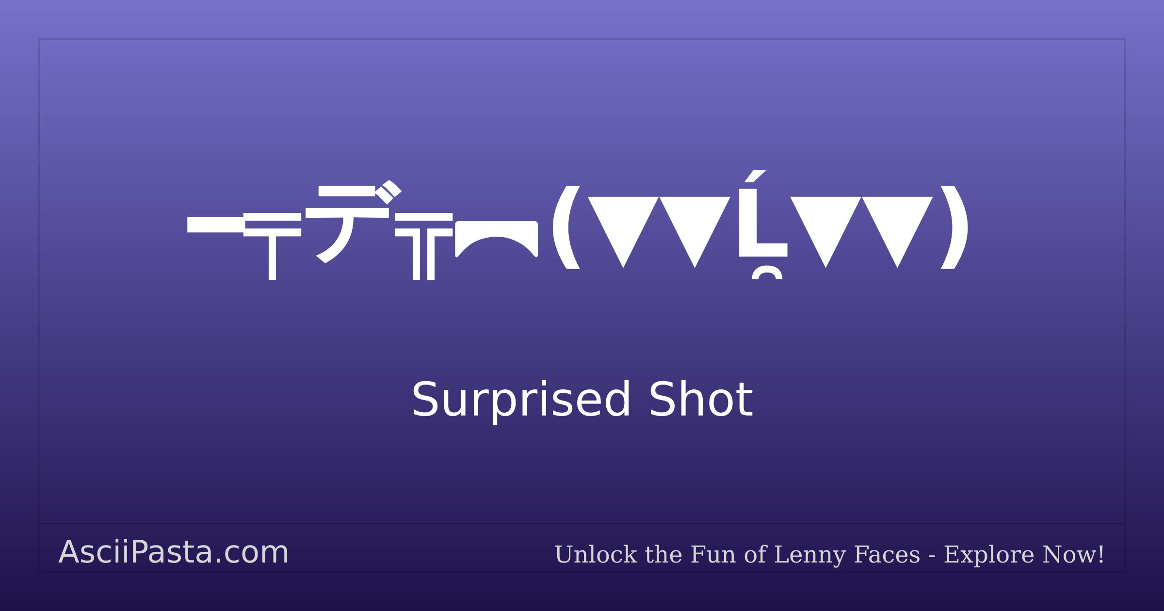 Ascii Pasta | Surprised Shot Text Face ━╤デ╦︻( Ĺ̯ ) | Copy Weapons Emoticon