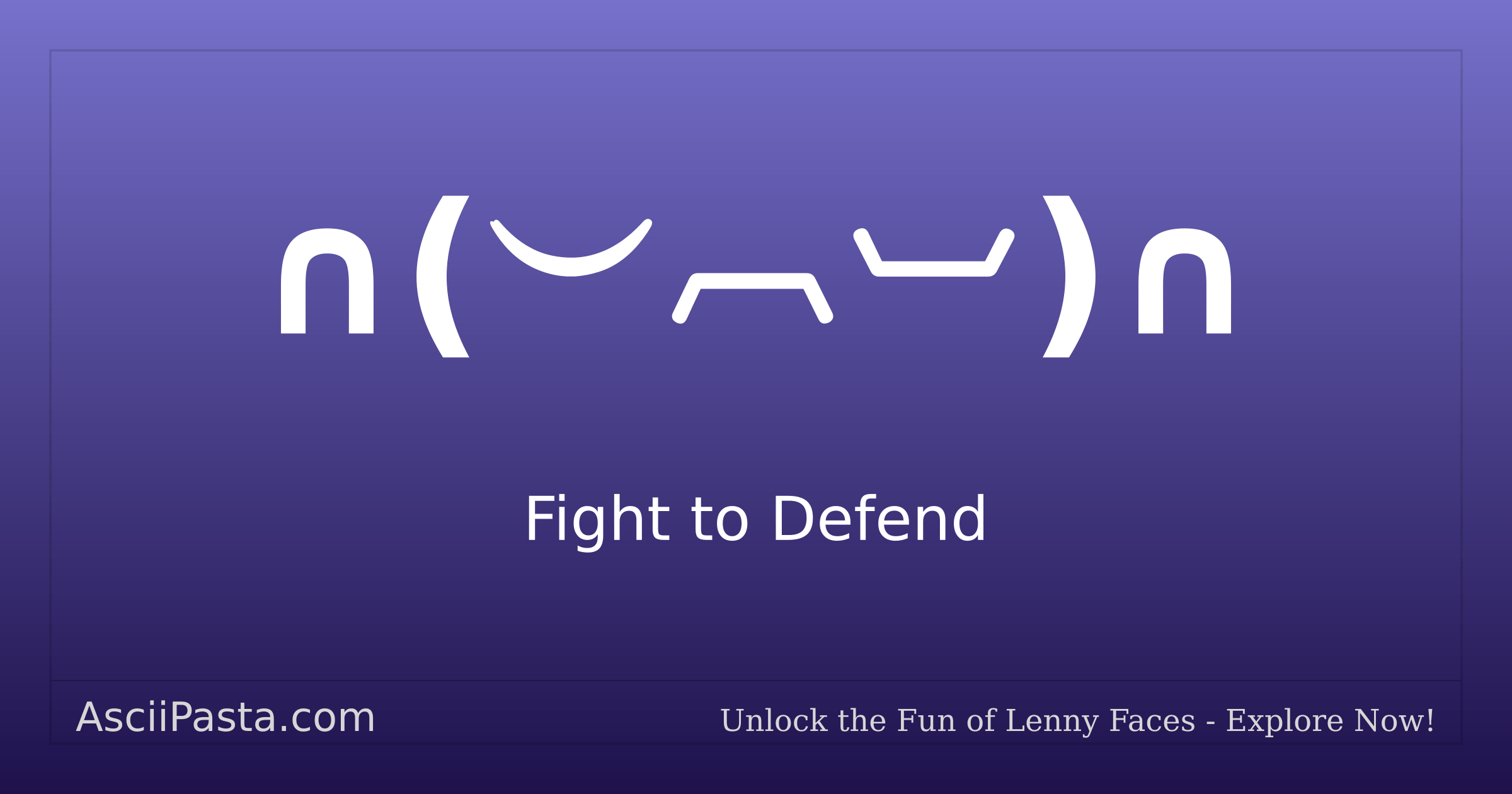Ascii Pasta | Fight to Defend Text Face ∩(︶︹︺)∩ | Copy Weapons Emoticon