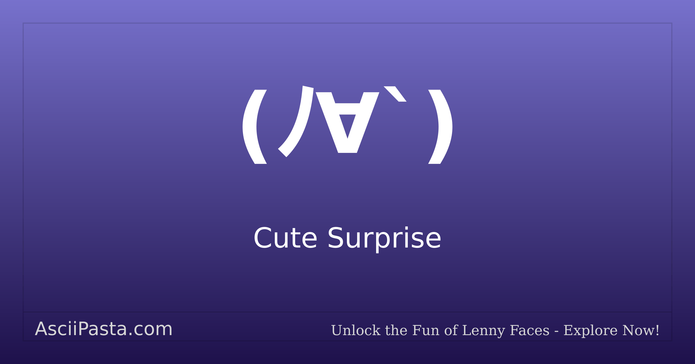 Ascii Pasta | Cute Surprise Text Face (ﾉ∀`) | Copy Blushing Emoticon