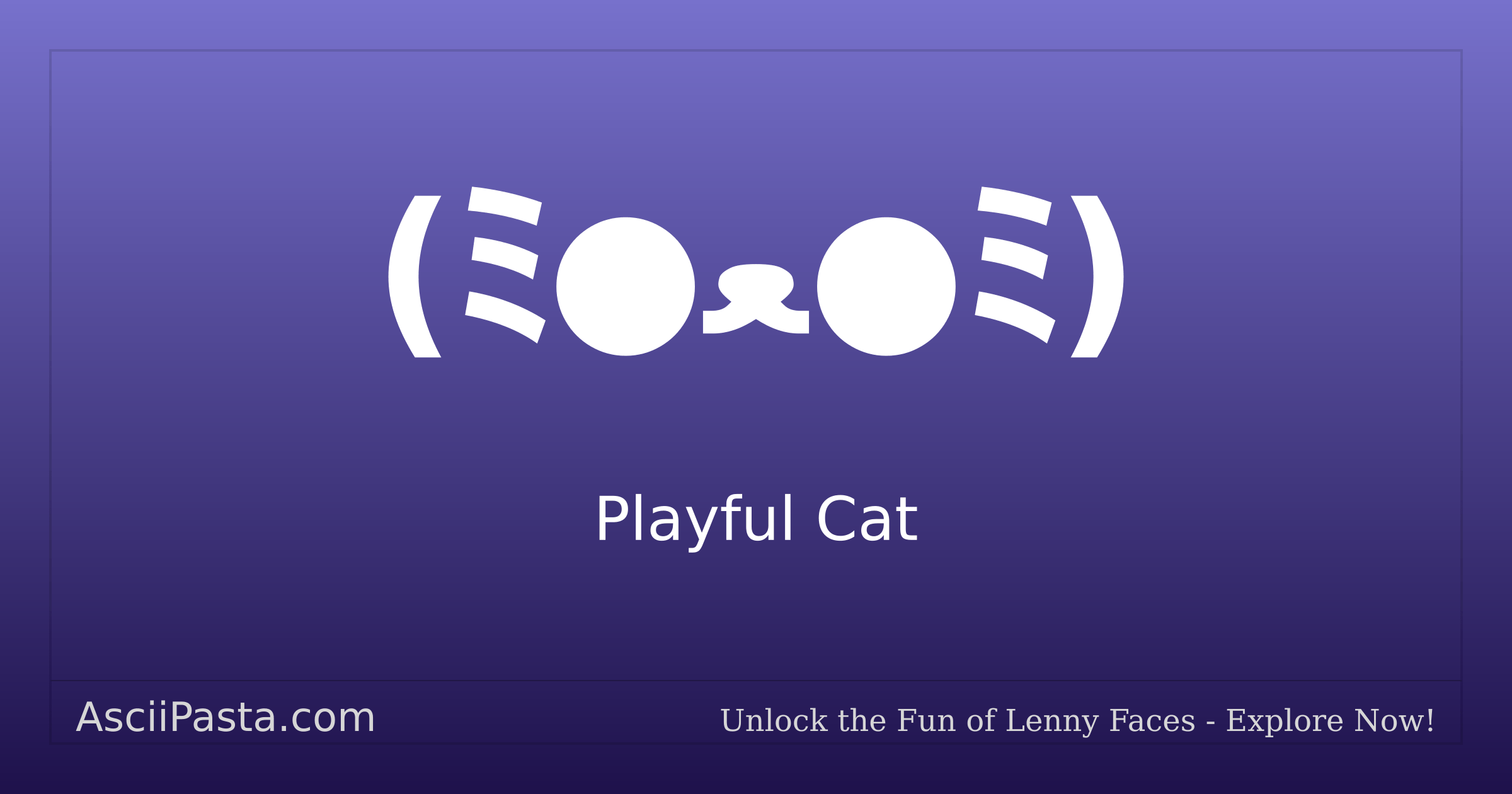 Ascii Pasta | Playful Cat Text Face (ﾐ ﻌ ﾐ) | Copy Cats Emoticon