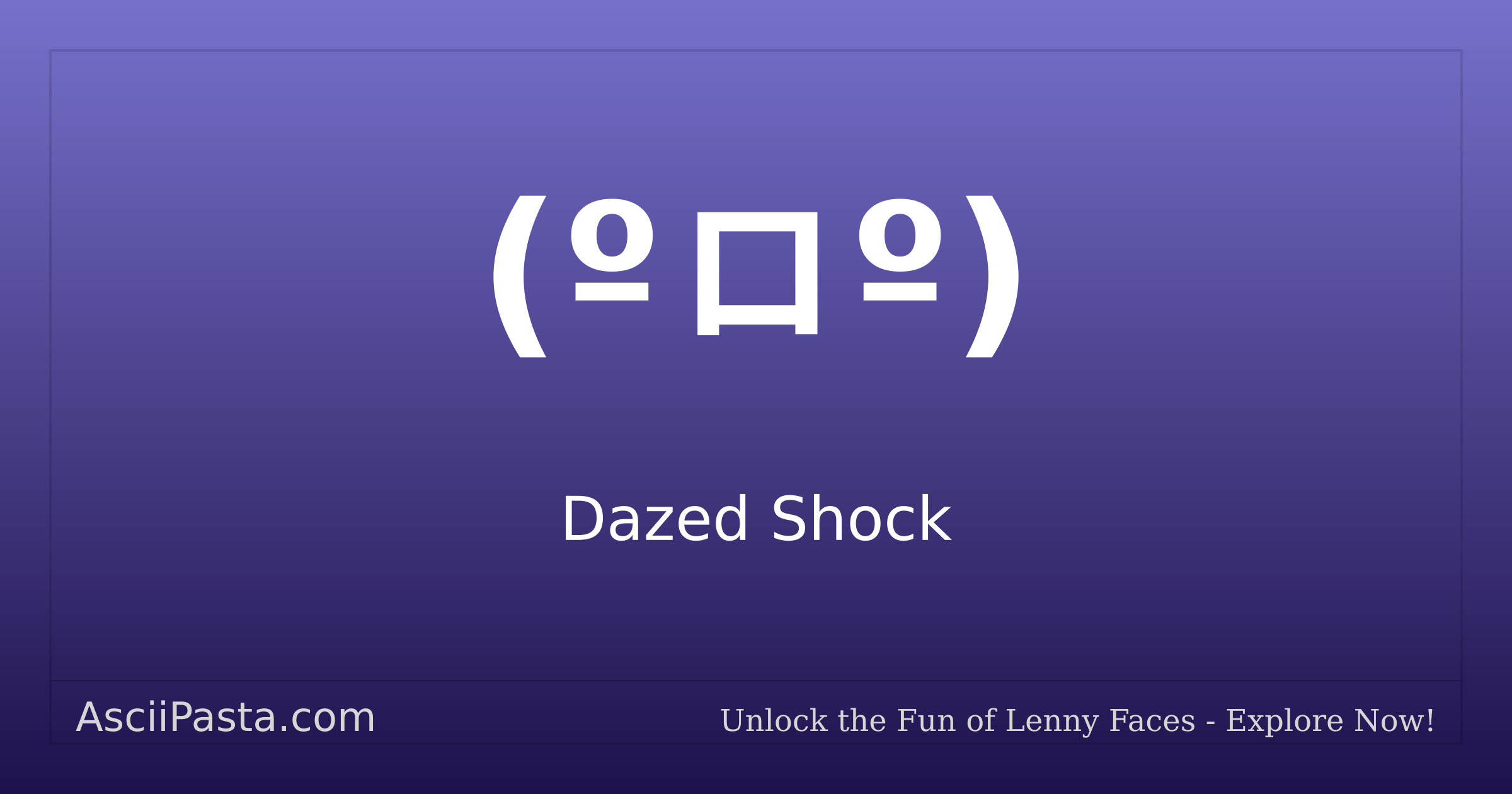 Ascii Pasta | Dazed Shock Text Face (ºロº) | Copy Confused Emoticon