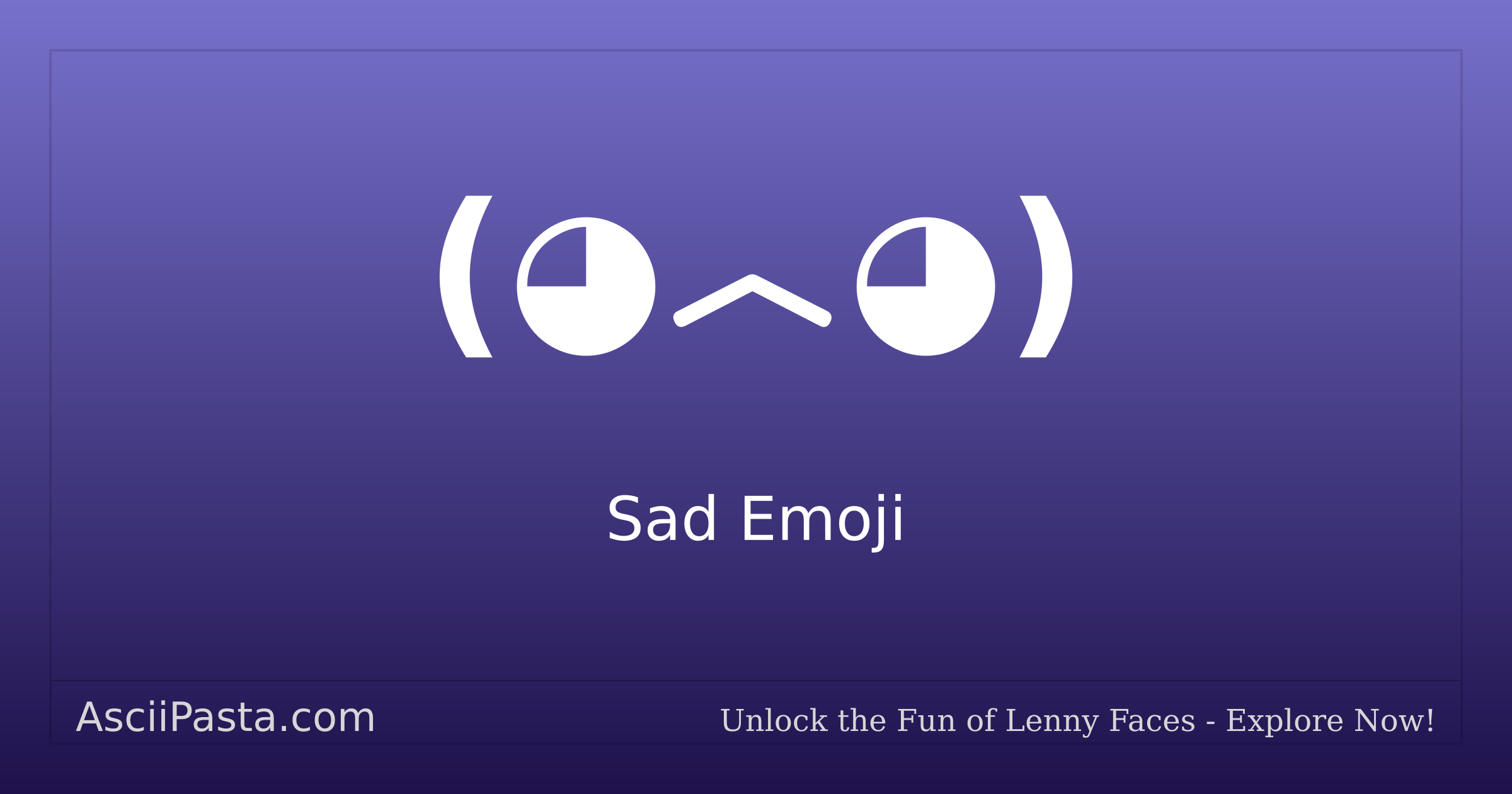 Ascii Pasta | Sad Emoji Text Face ( ︿ ) | Copy Crying Emoticon