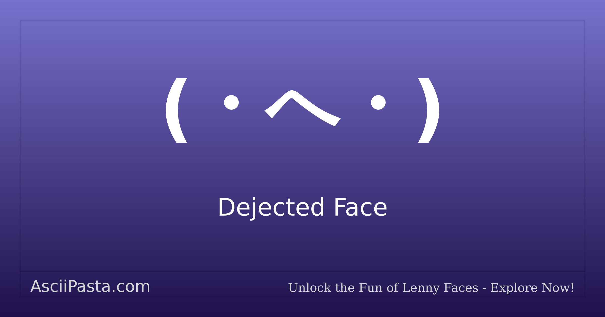 Ascii Pasta | Dejected Face Text Face (・へ・) | Copy Depressed Emoticon