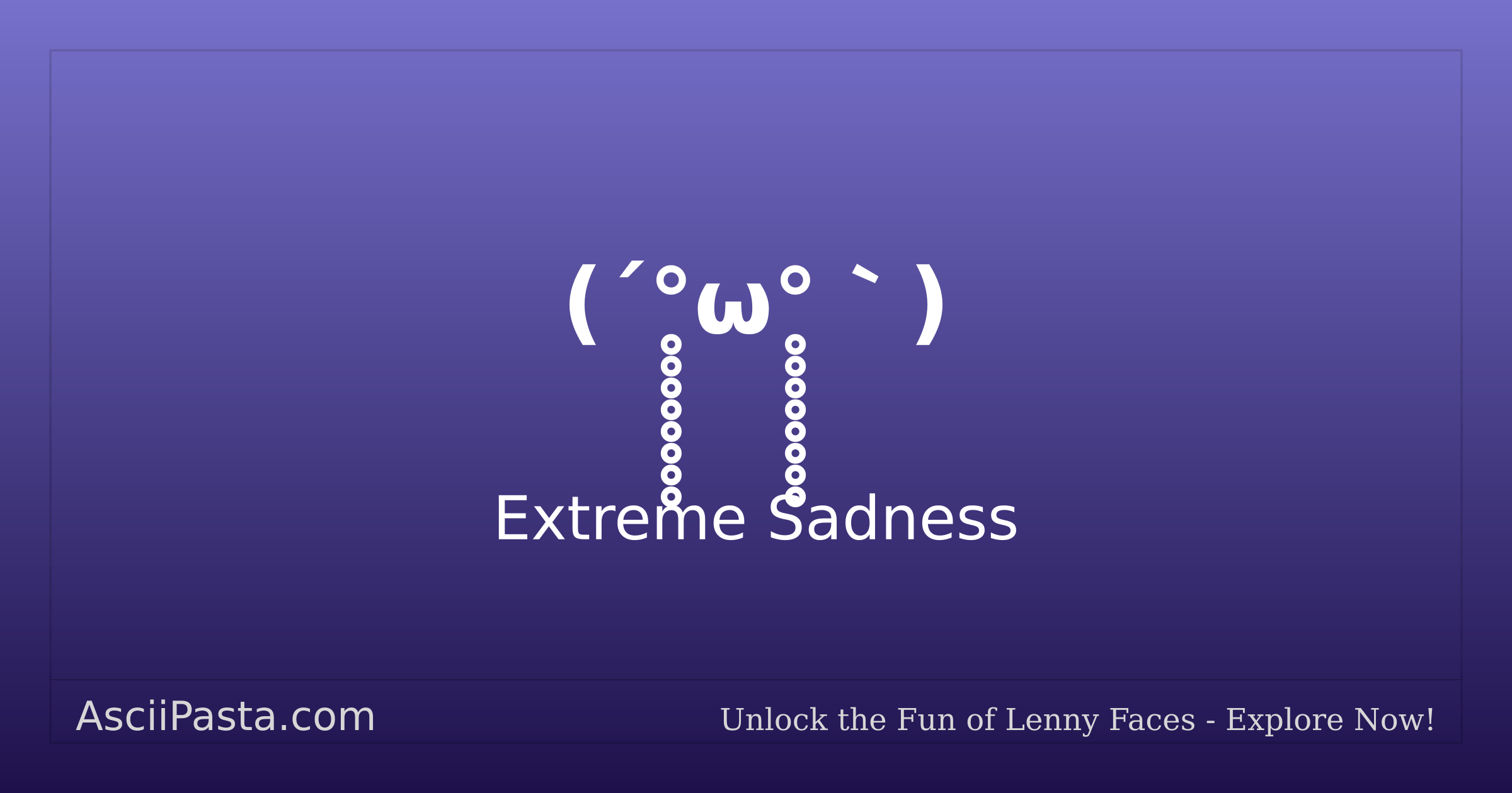 Ascii Pasta | Extreme Sadness Text Face (´°̥̥̥̥̥̥̥̥ω°̥̥̥̥̥̥̥̥`) | Copy ...