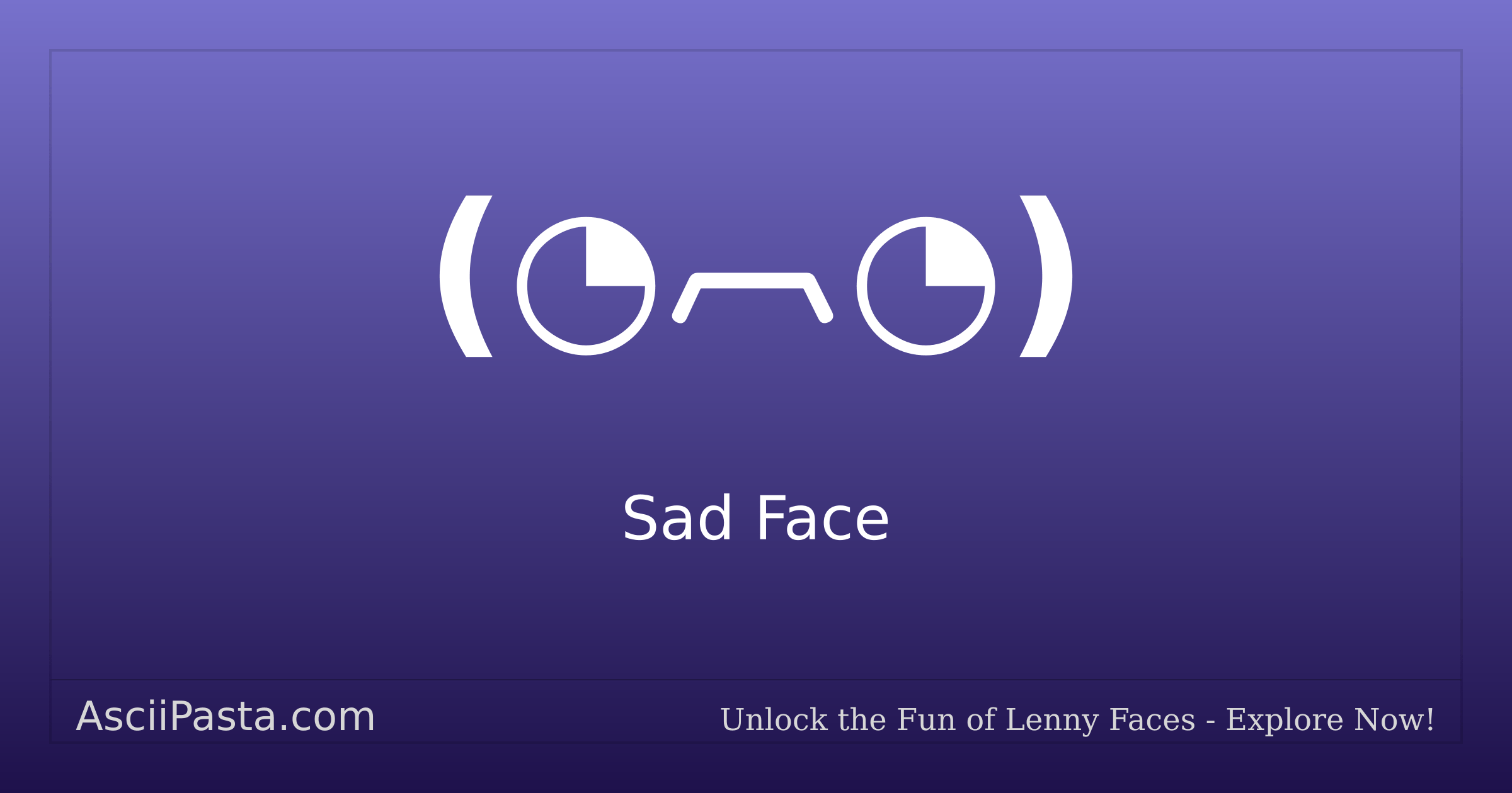 Ascii Pasta | Sad Face Text Face ( ︹ ) | Copy Disapproving Emoticon