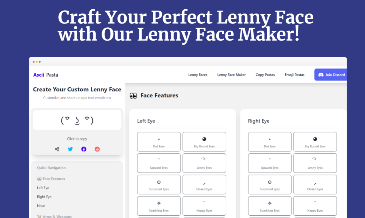 Lenny Face Maker | Create Custom Text Emoticons